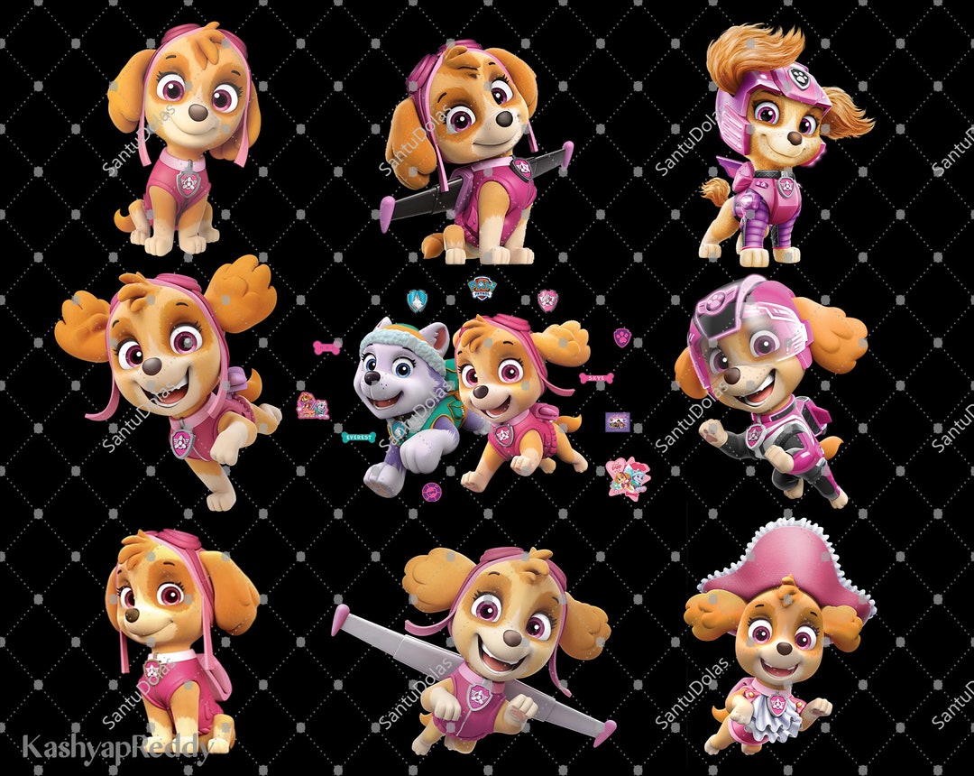 Skye Patrol PNG Bundle Paw Dog Patrol Vector Png Dog Cartoon - Etsy