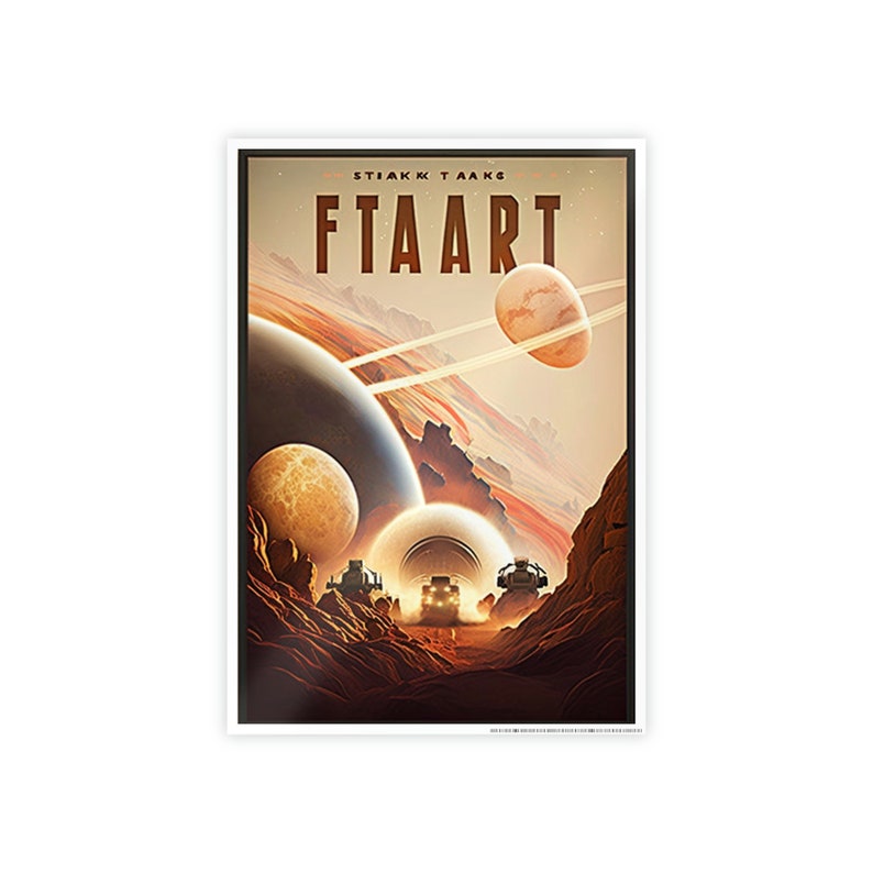Space Odyssey Travel Posters: Explore Mars, Visit Earth, Experience ...