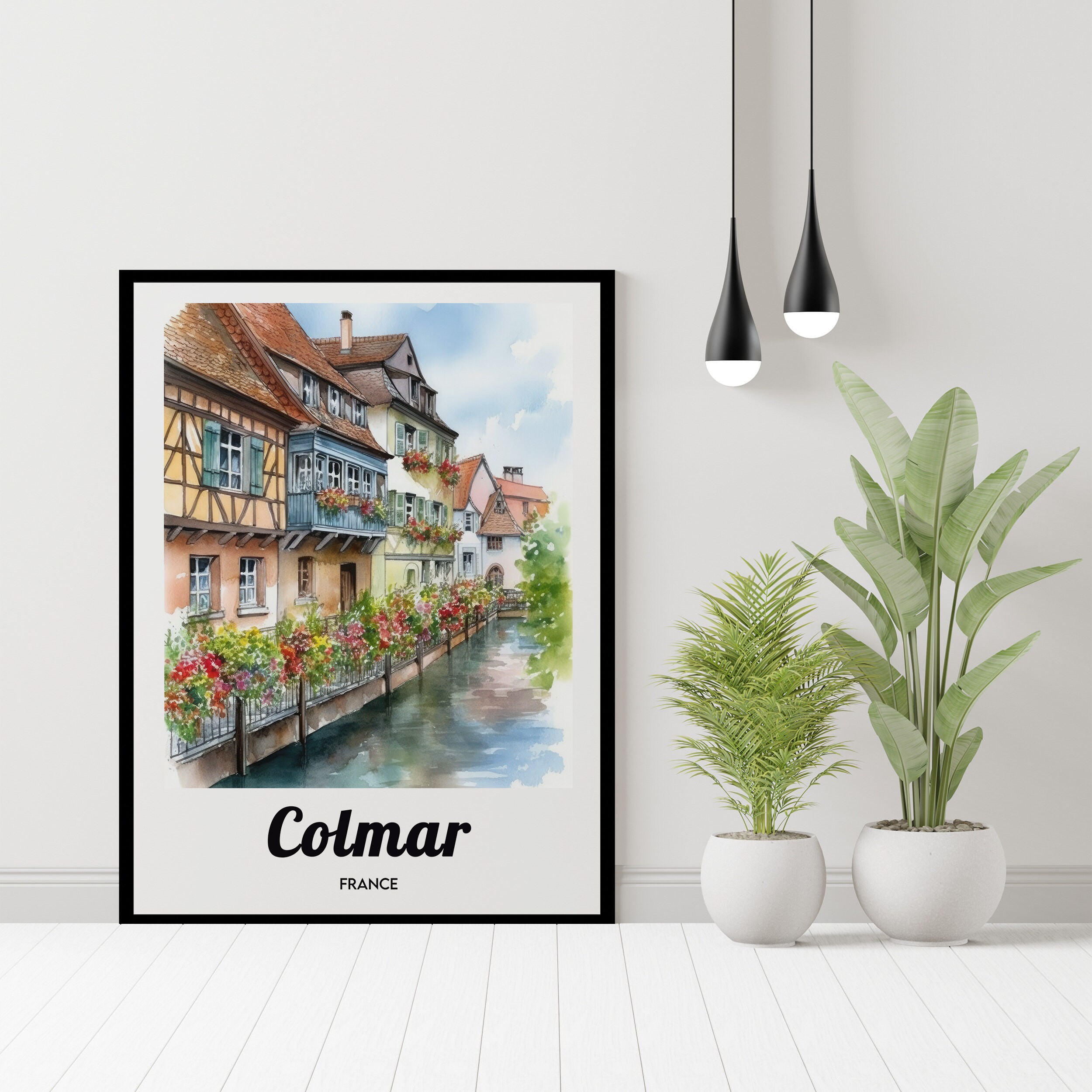 Colmar Travel Poster, Colmar Art Print, Alsace Watercolor, France Gift ...