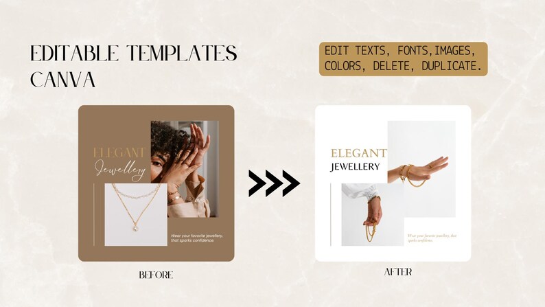 Jewellery Instagram Templates Jewellery Instagram Canva Templates ...