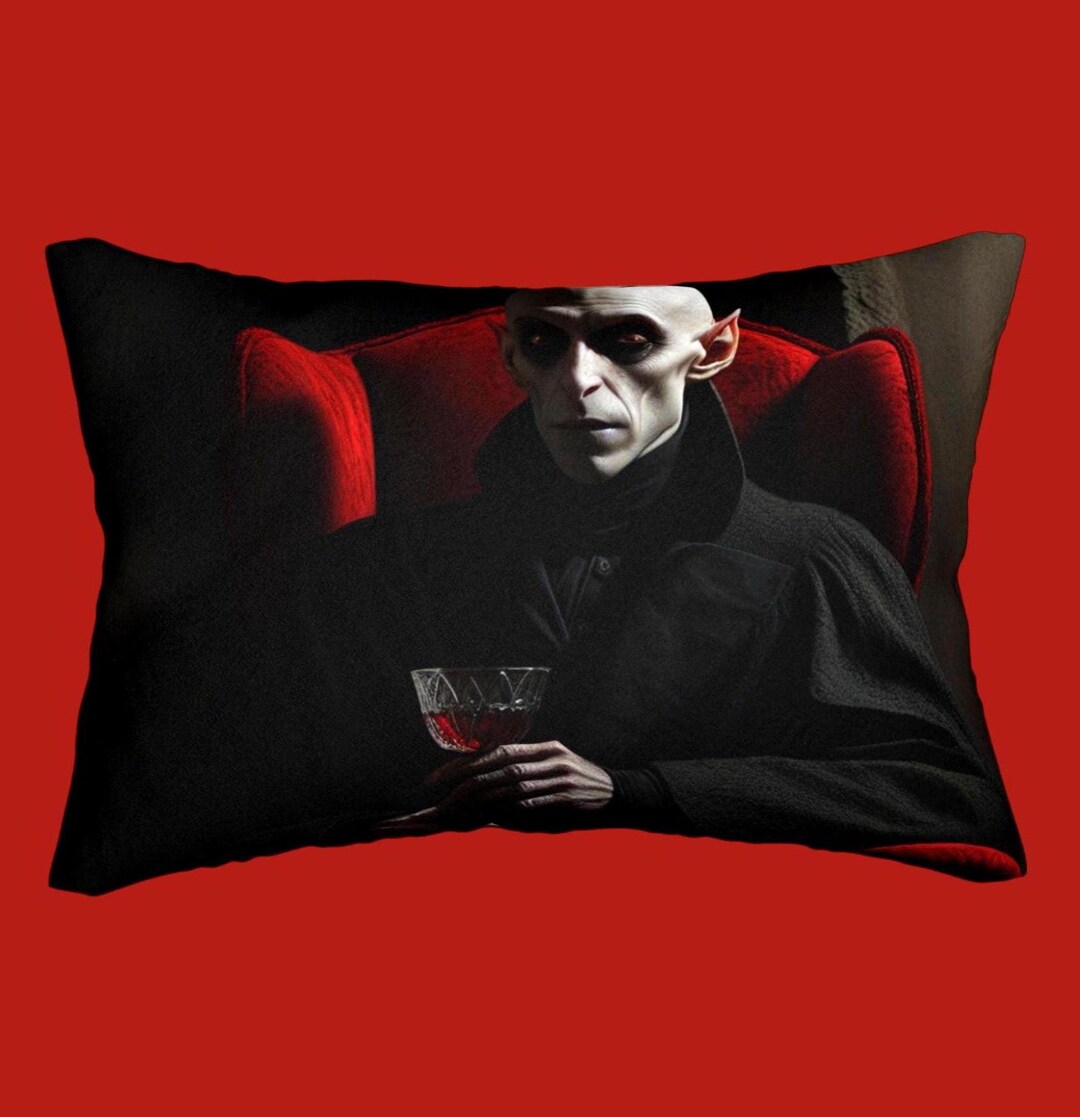 Nosferatu Pillow, Gothic Home Decor, Halloween All Year Decor, Vampire ...