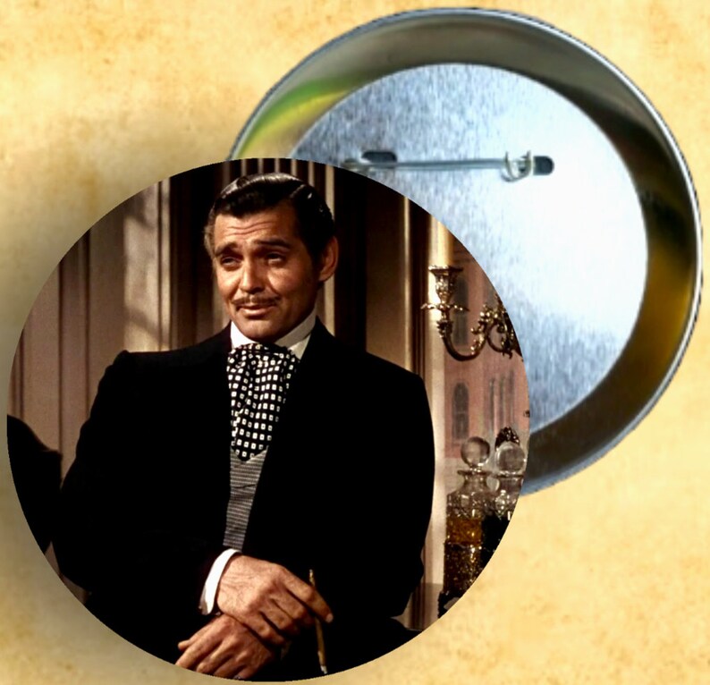 Gone With the Wind Movie Button Set Rhett Butler Scarlett O'hara Pin ...