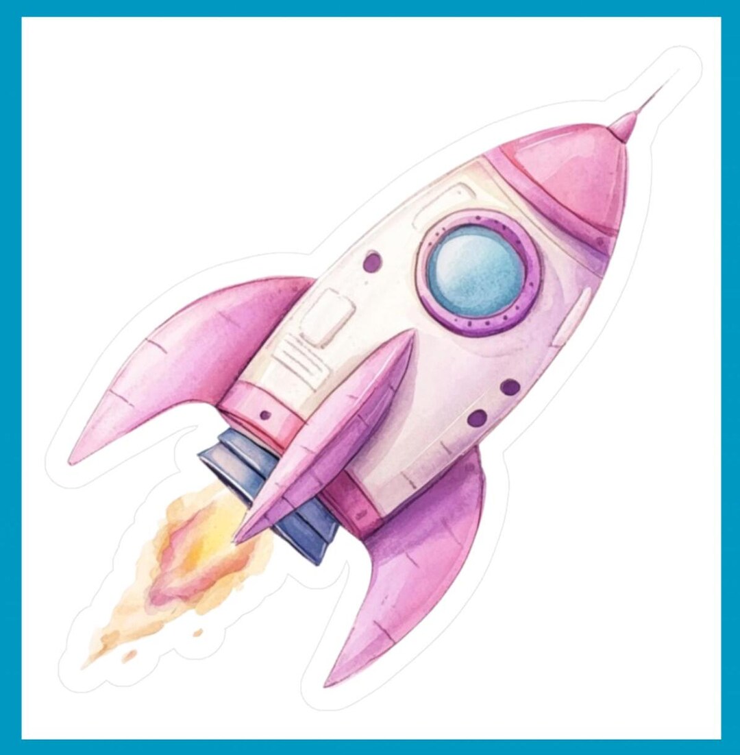 Rocket Sticker, Rocket Decal, Rocket Decor, Stickers for Laptop, Water ...