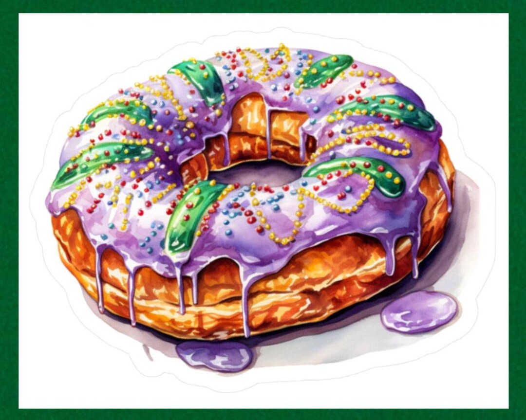 Mardi Gras Stickers, King Cake Decal, NOLA Stickers, Fat Tuesday Gift ...
