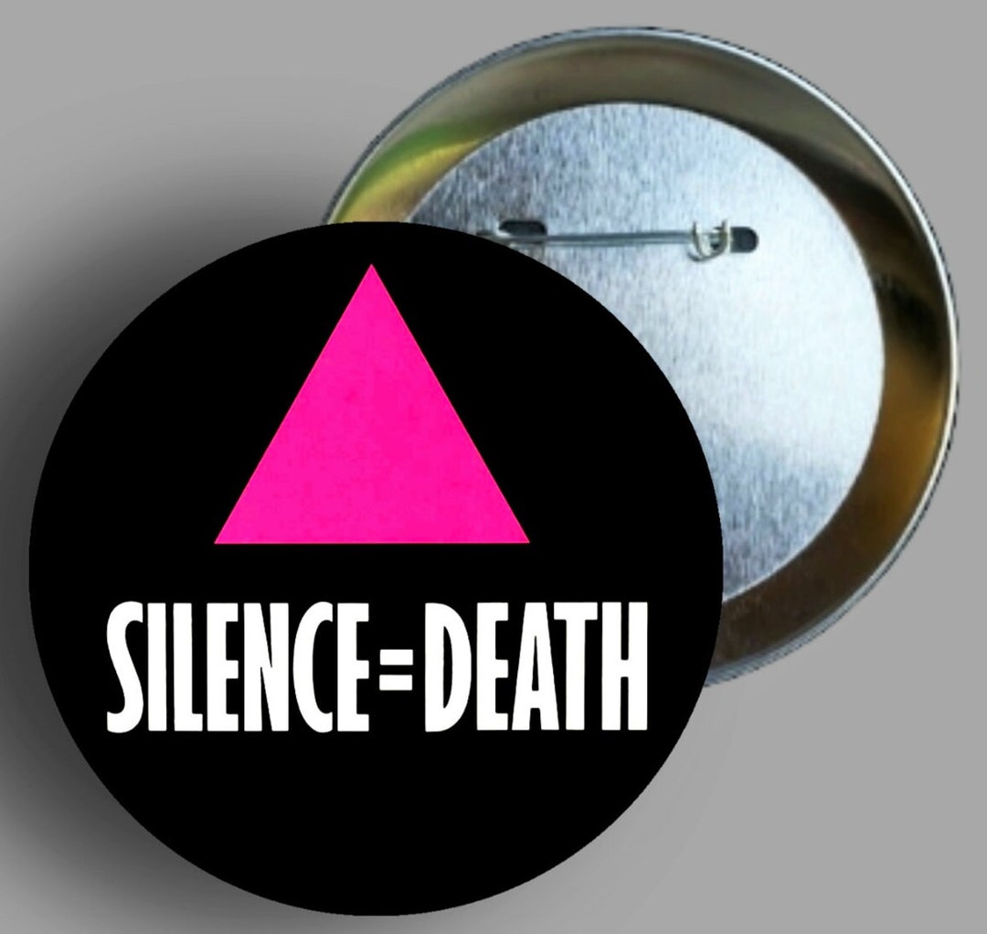 Silence Death Button Pin , Act Up, LGBTQ Activist, Aids Action Now, Gay ...