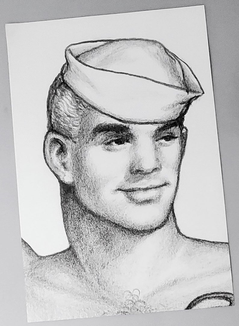 Tom of Finland Art Print Gay Sailor Man Portrait - Etsy