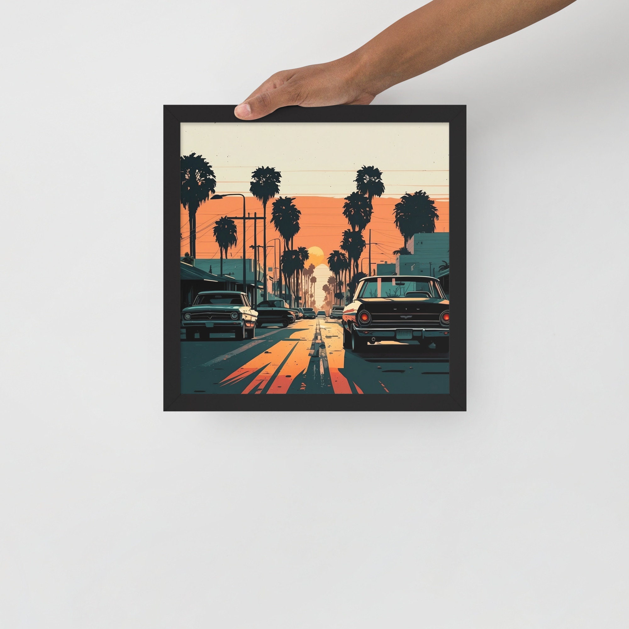 Long Beach California Retro Art Print, Long Beach Vintage Minimal ...