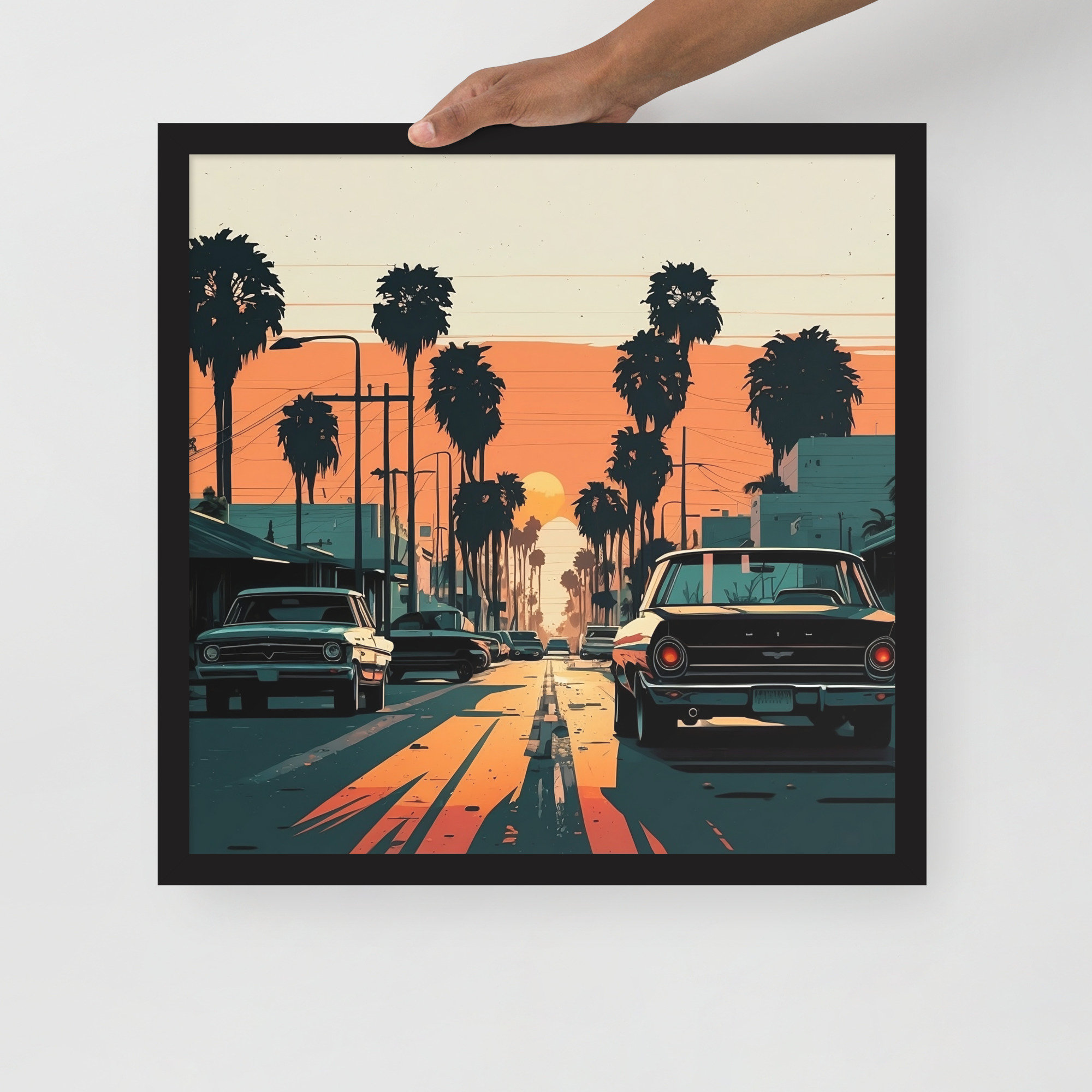 Long Beach California Retro Art Print, Long Beach Vintage Minimal ...