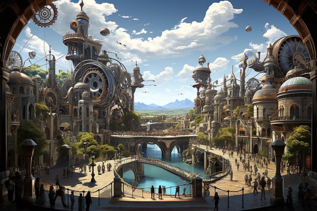 Steampunk City Crazy City 6 - Etsy