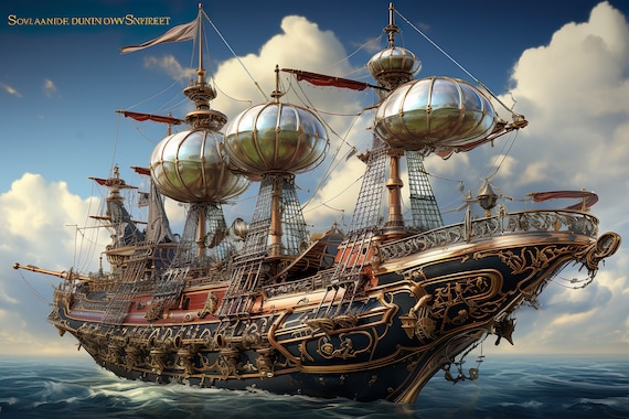 Steampunk Ships Art