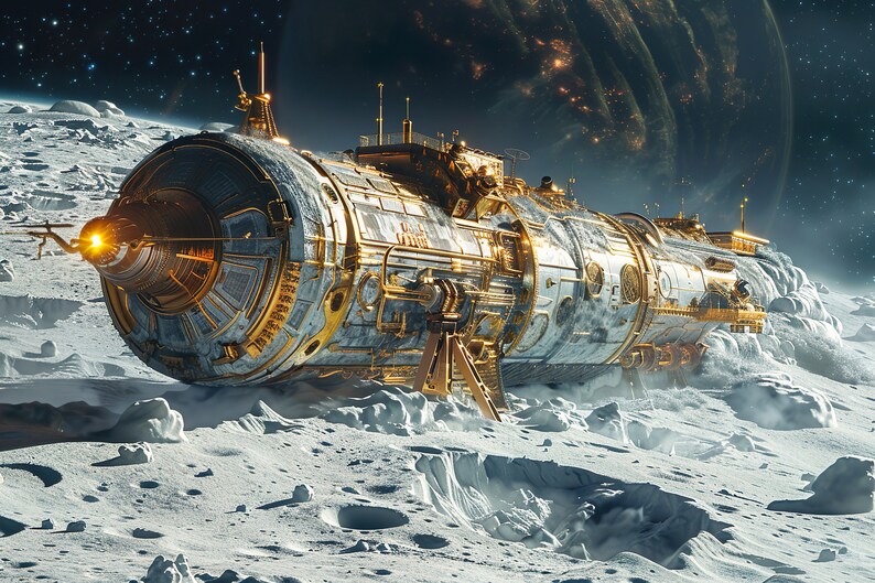 Steampunk Planet - on Moon 3 - Etsy