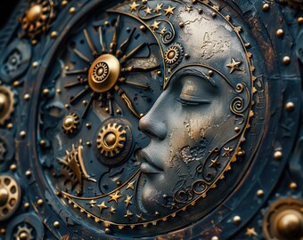 Steampunk Planet - on Moon 1 - Etsy