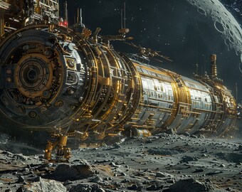 Steampunk Planet - on Moon 2 - Etsy