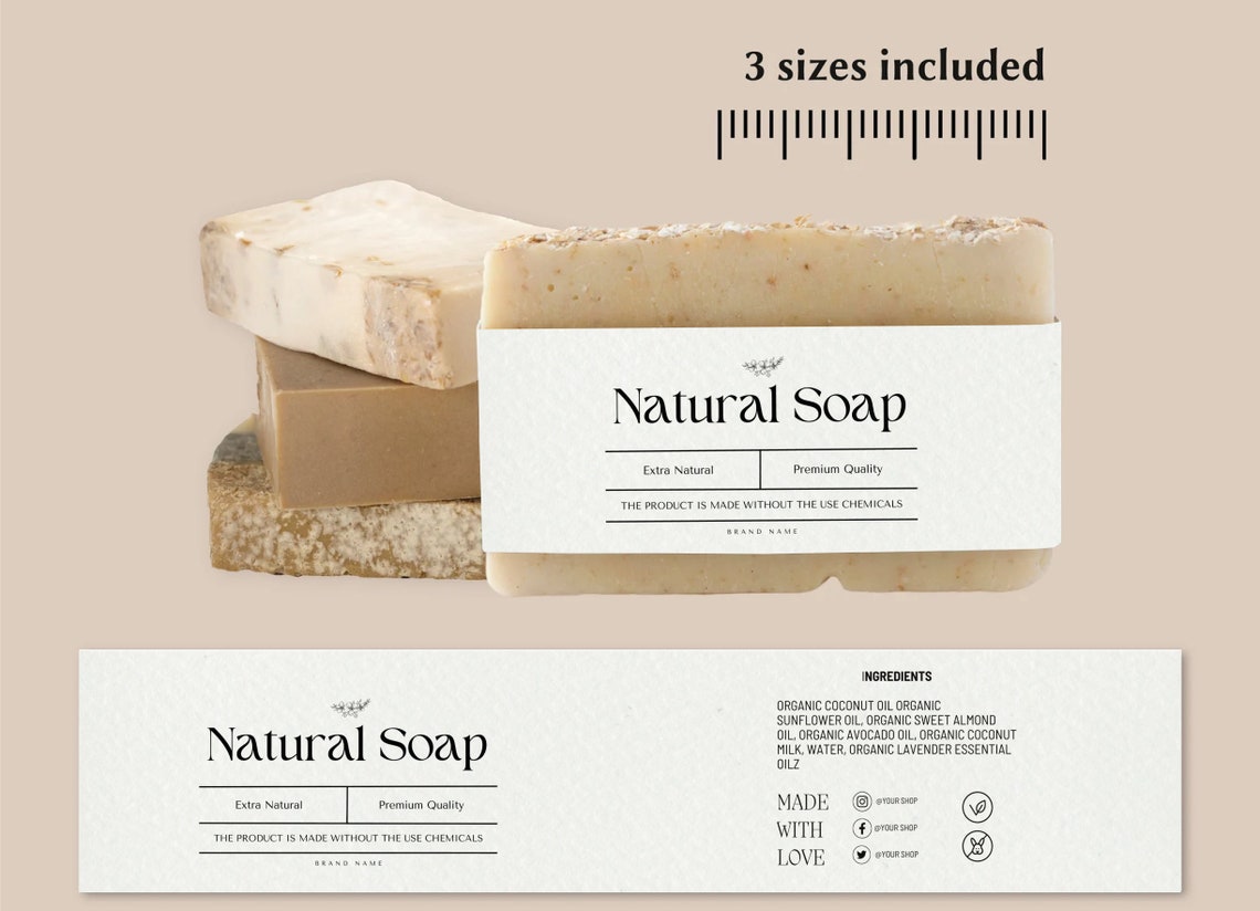 Printable Soap Label Download Custom Soap Label Template Body Product ...