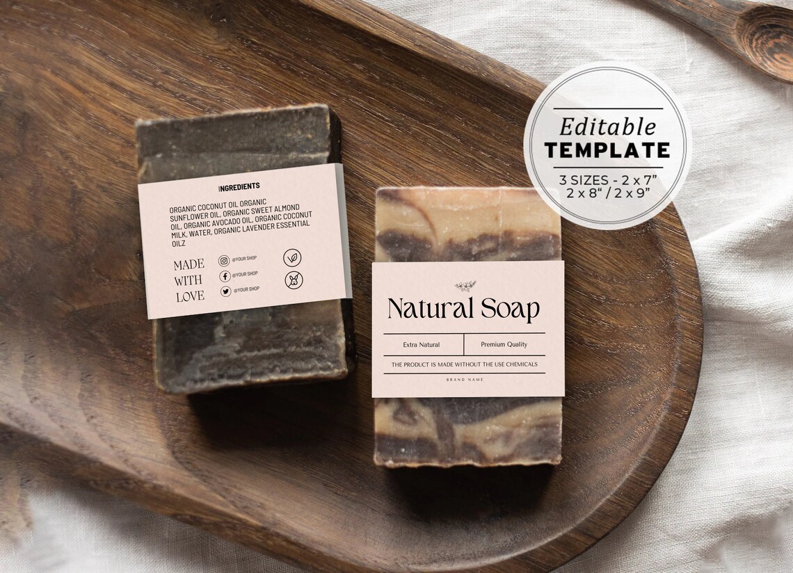Printable Soap Label Download Custom Soap Label Template Body Product ...