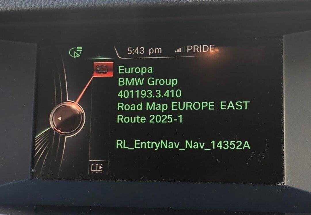 Original BMW Navigation Map Update BMW Europe Route 2025-1 Map Route ...