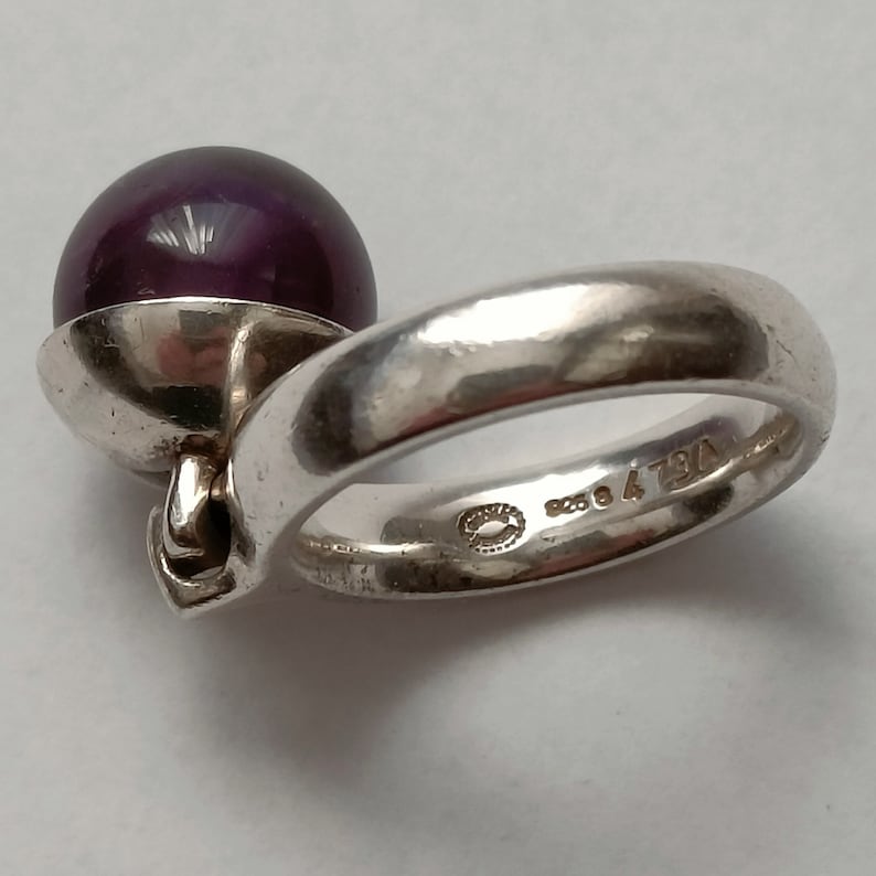 Georg Jensen Ring 473A With Amethyst Pendant Design by Regitze ...