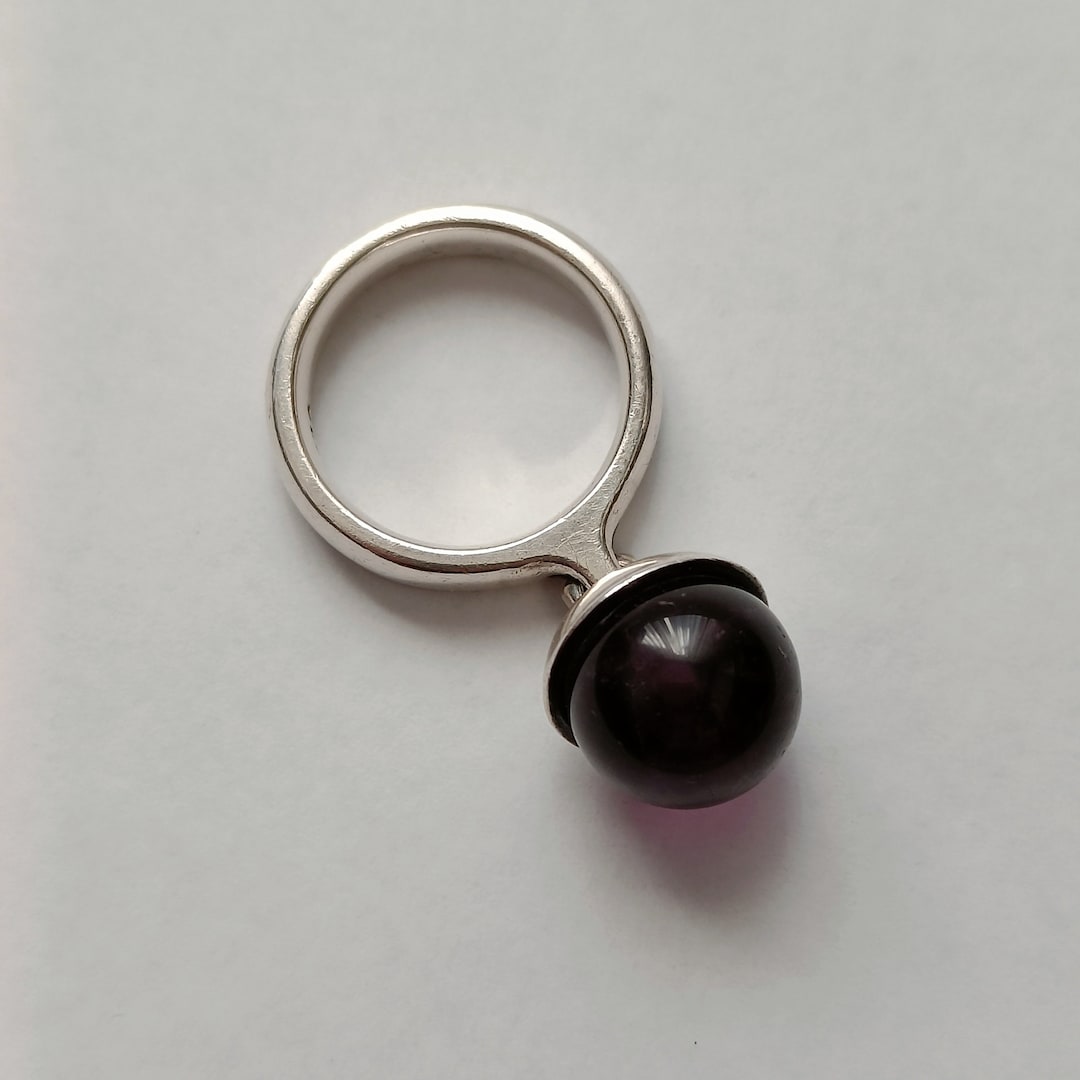 Georg Jensen Ring 473A With Amethyst Pendant Design by Regitze ...