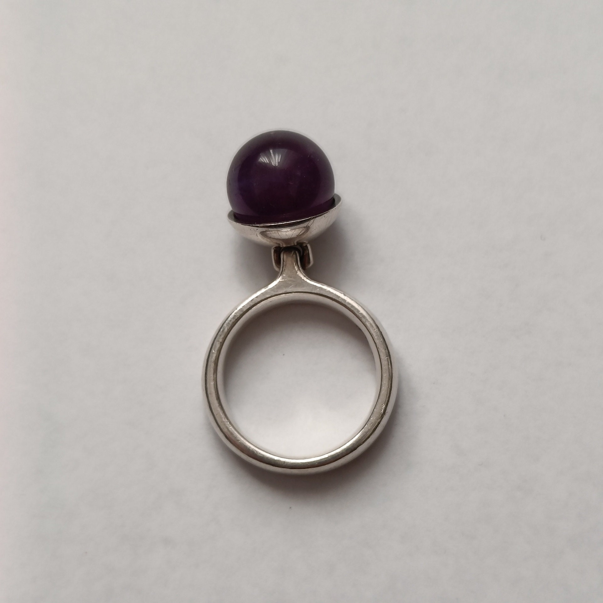 Georg Jensen Ring 473A With Amethyst Pendant Design by Regitze ...