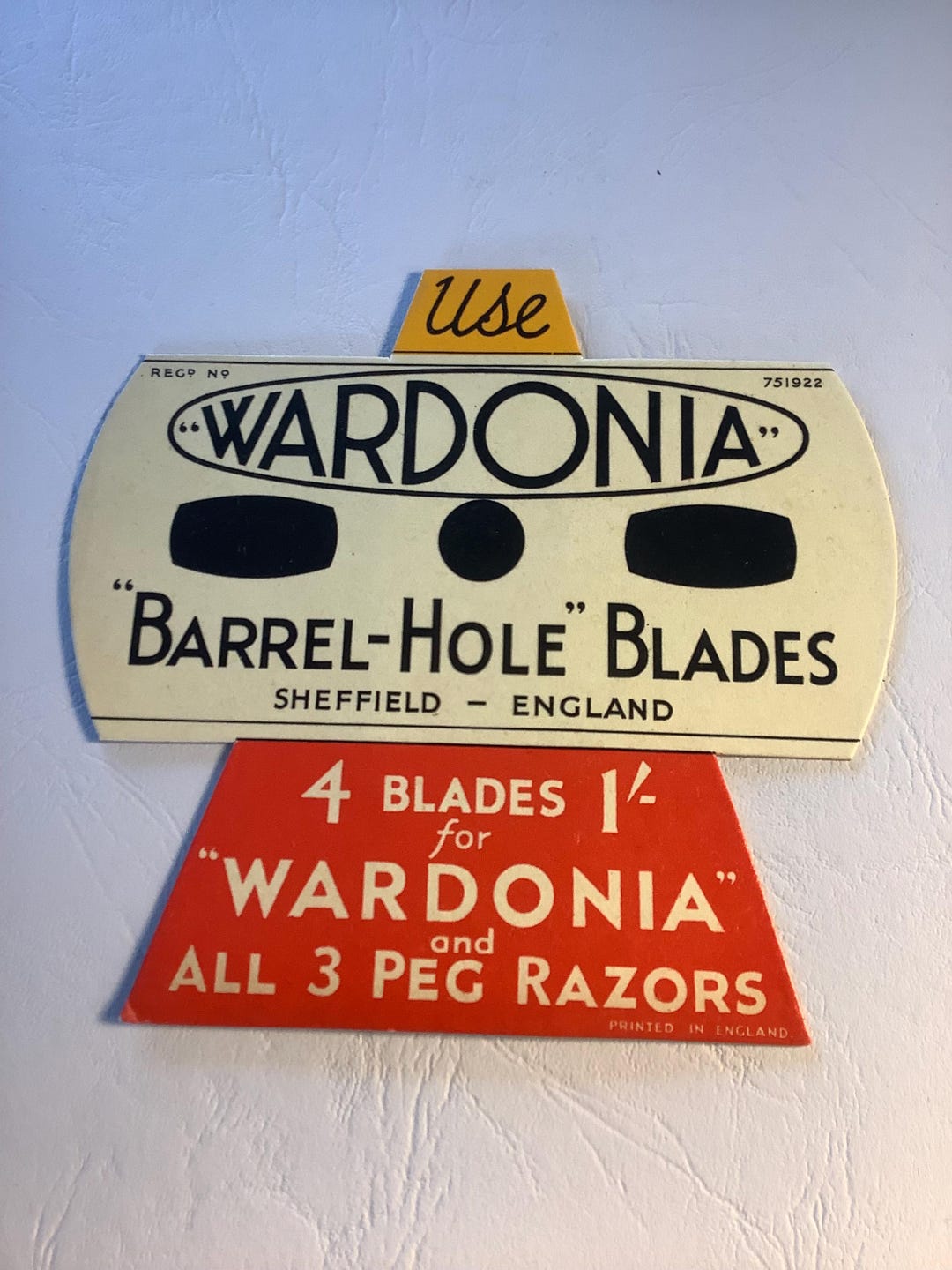 Vintage Wardonia Razor Blade Display Stand: New Old Stock - Etsy