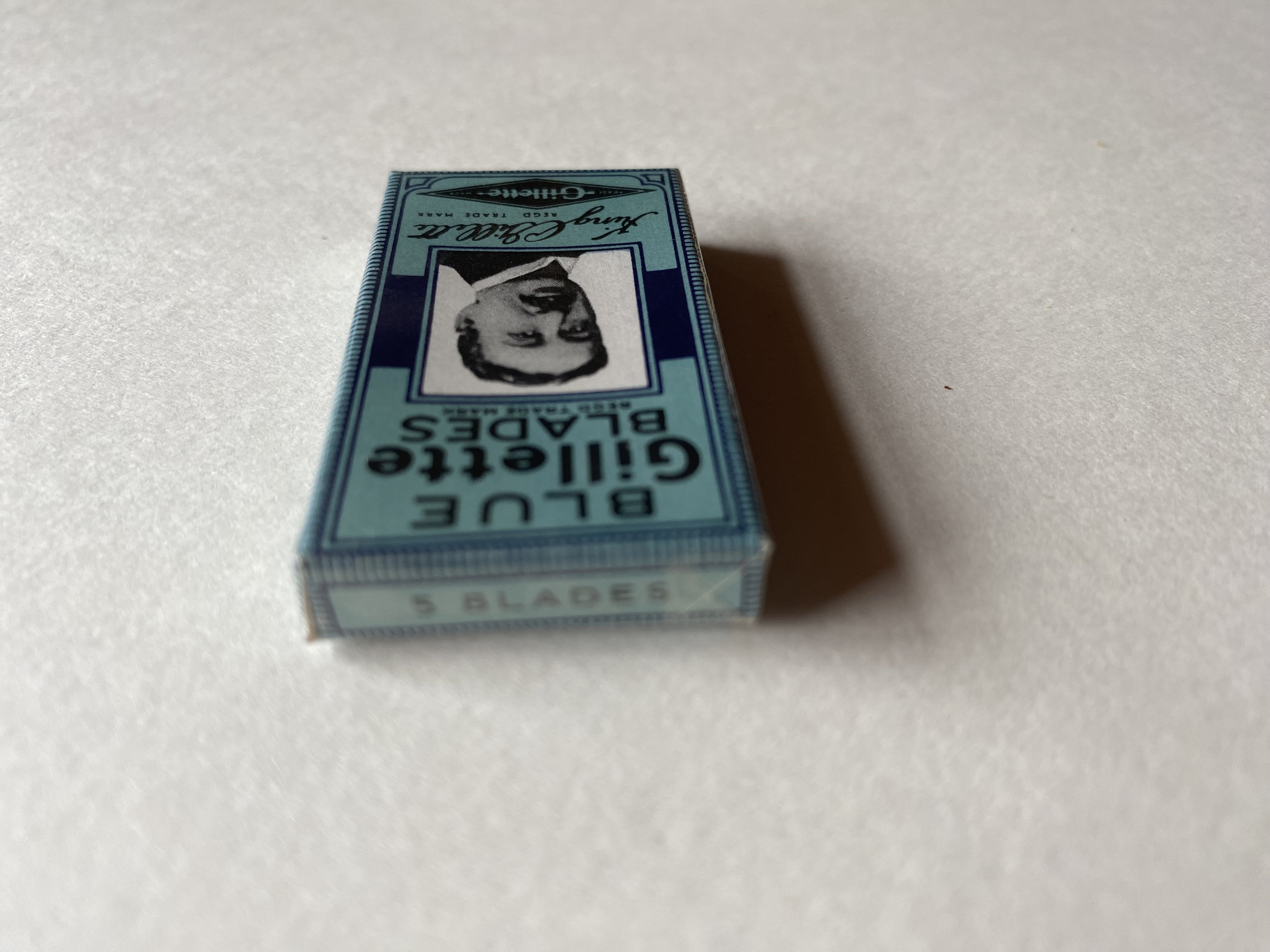 Vintage Razor Blades Full Box 'blue King Gillette 5 Pack Cello Wrapped ...