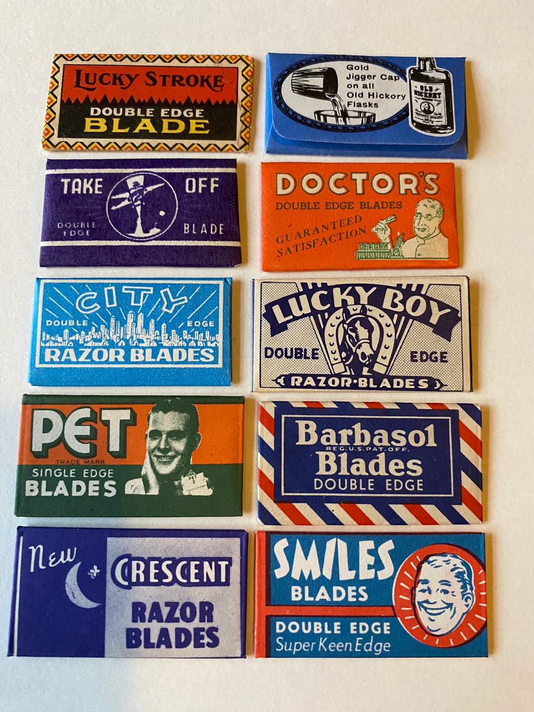 Vintage Razor Blades & Wrappers X 10 Different USA - Etsy