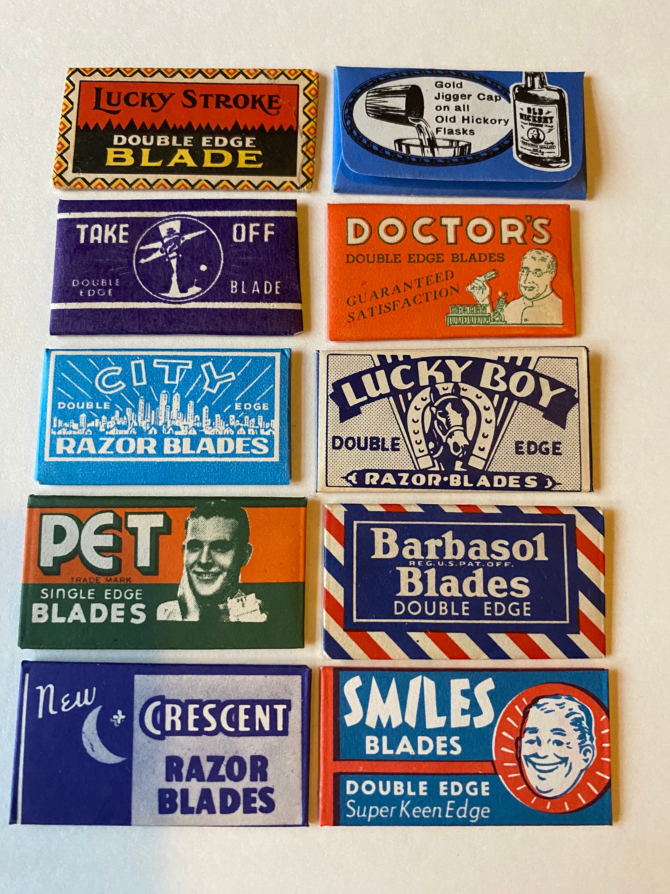 Vintage Razor Blades & Wrappers X 10 Different USA - Etsy