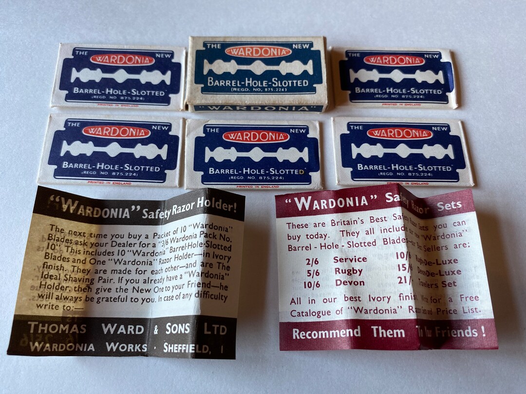 Vintage Razor Blades Full Box wardonia Slotted & Advertising Slips - Etsy