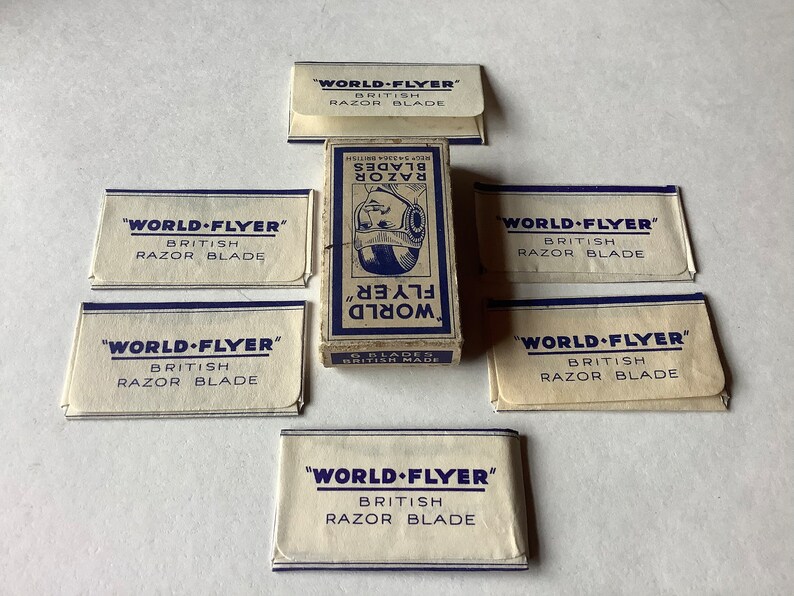 Vintage Razor Blades Full Box 'world Flyer' British Made 1930's - Etsy