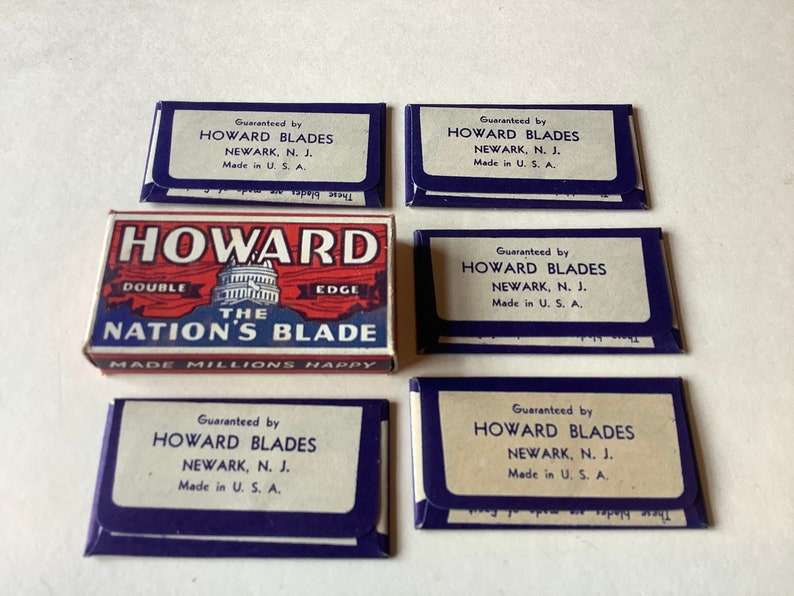 Vintage Razor Blades Full Box 'howard' USA Made WW11 Era - Etsy