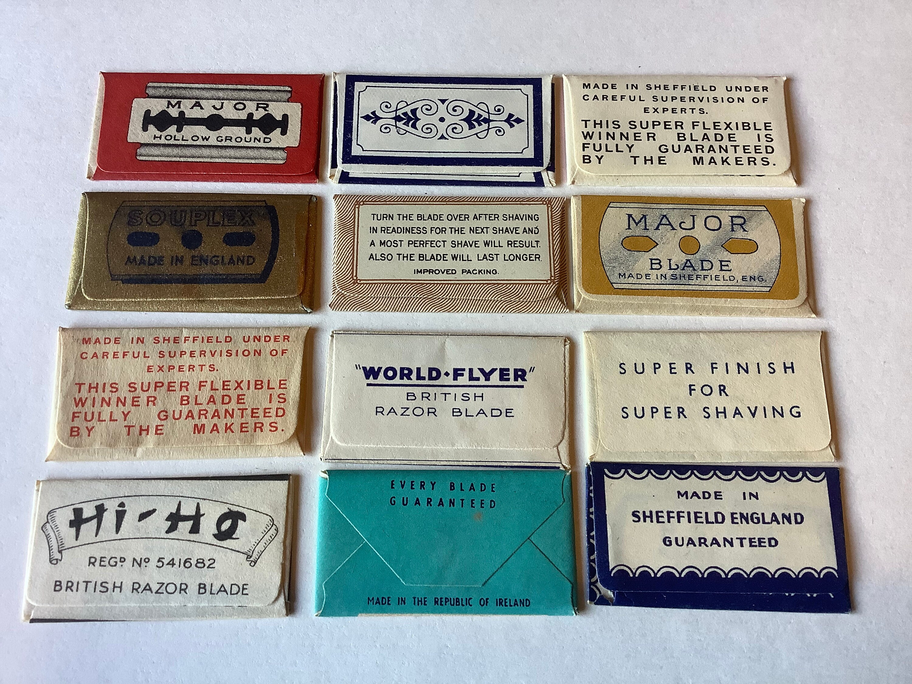 Vintage Razor Blades & Wrappers 'various' X 12 Different' England - Etsy