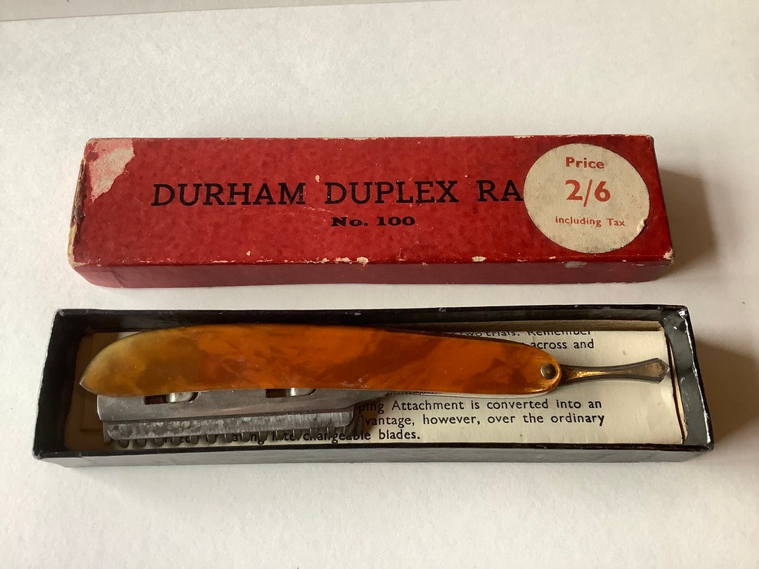 Durham Duplex Safety Razor Set Boxed Amber Coloured Handle - Etsy