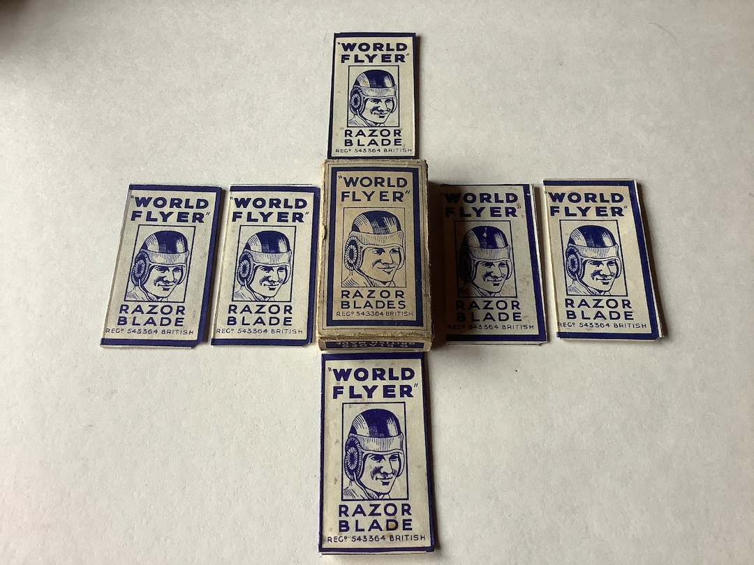 Vintage Razor Blades Full Box 'world Flyer' British Made 1930's - Etsy