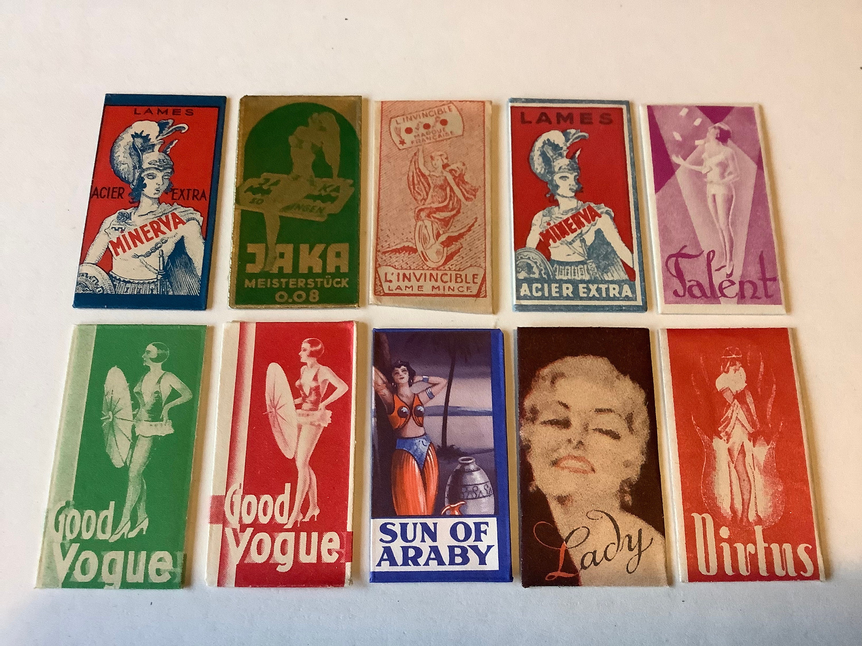 Vintage Razor Blades & Wrappers X 10 Different' Ladies 'europe' - Etsy