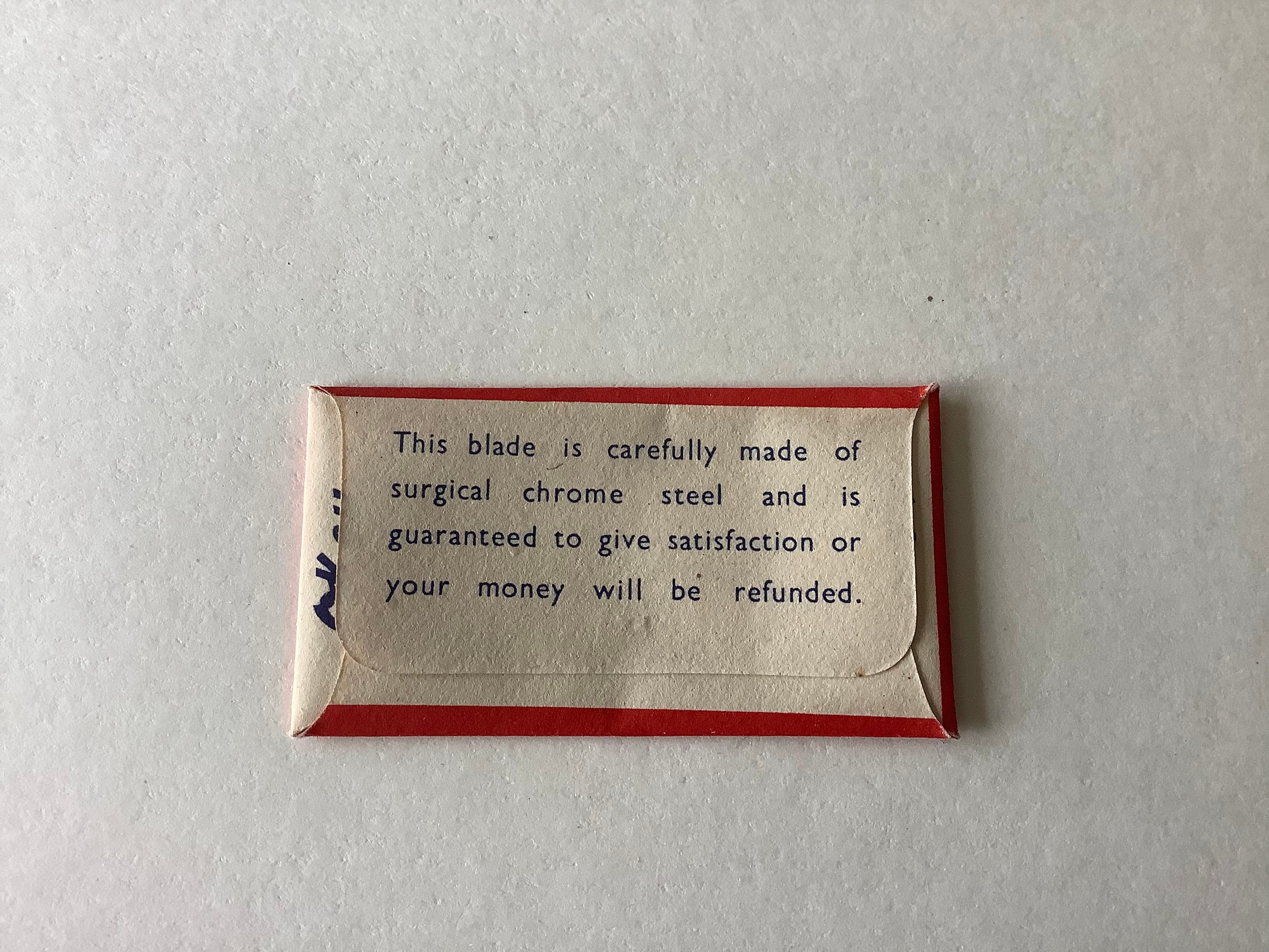 Vintage Razor Blade & Wrapper 'okey'' England - Etsy