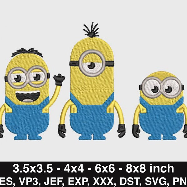 Minion Embroidery Design - Etsy