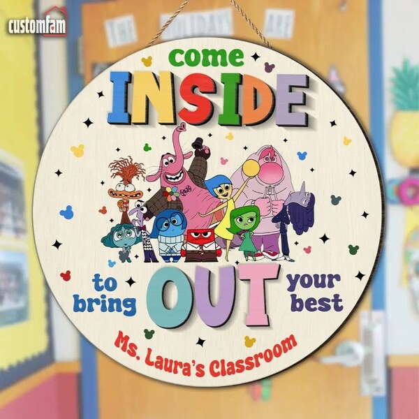 Inside Out Classroom Door Sign - Etsy