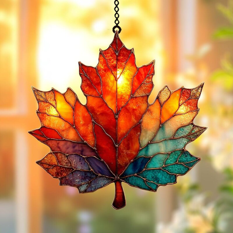 Stained Glass Maple Leaf - Etsy
