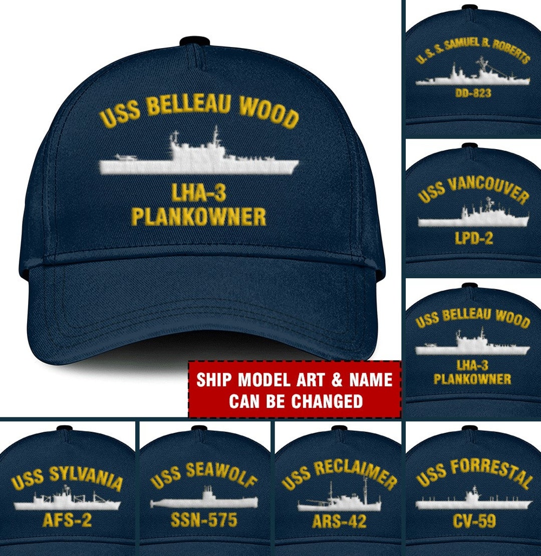 Personalized Embroidered US Navy Ships Baseball Cap, Custom Fit Classic Ball Caps, USS Nimitz ...