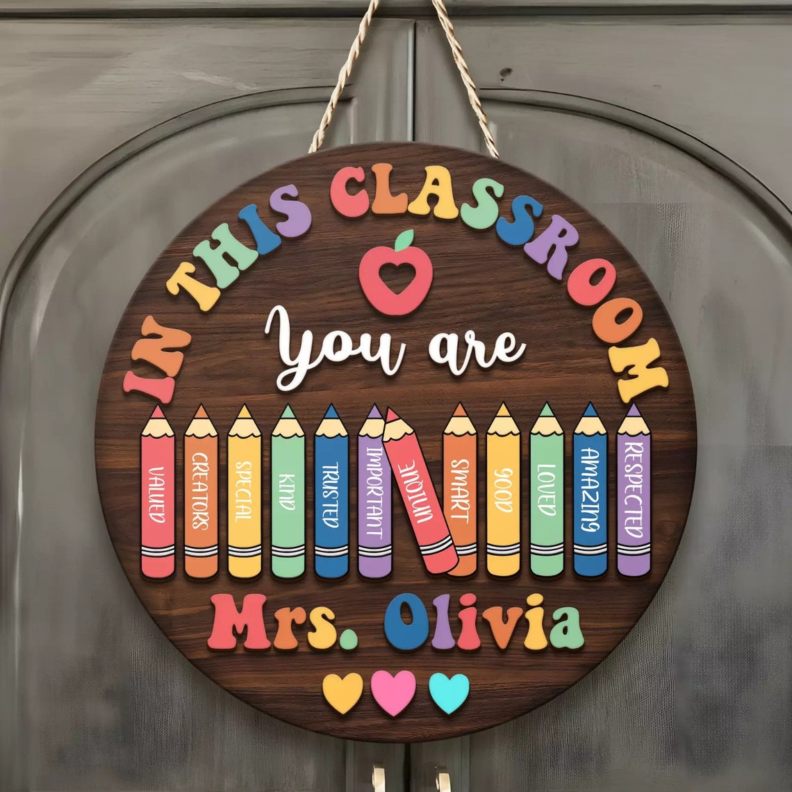 In This Classroom You Are Personalized Classroom Wooden Sign, Teacher ...