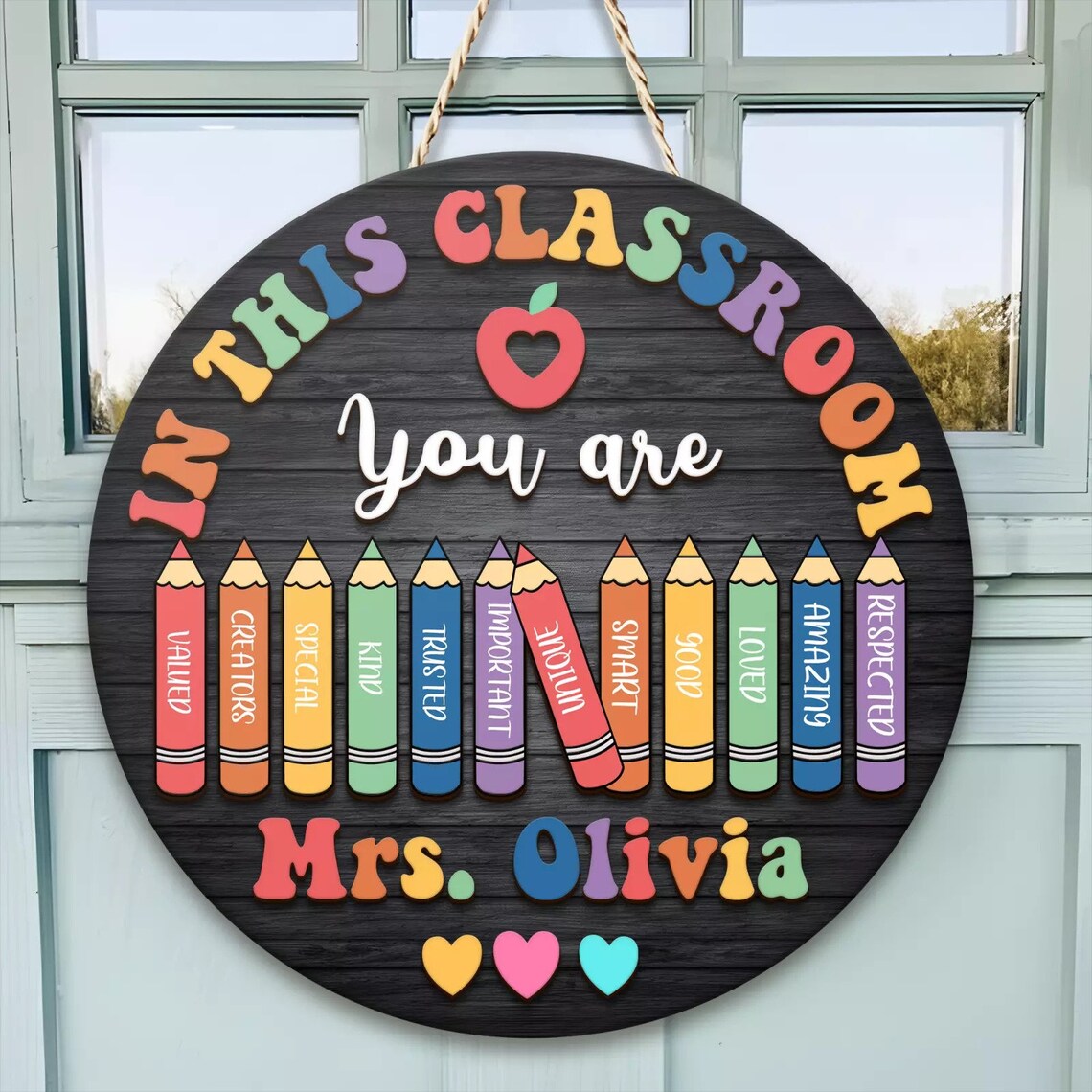 In This Classroom You Are Personalized Classroom Wooden Sign, Teacher ...
