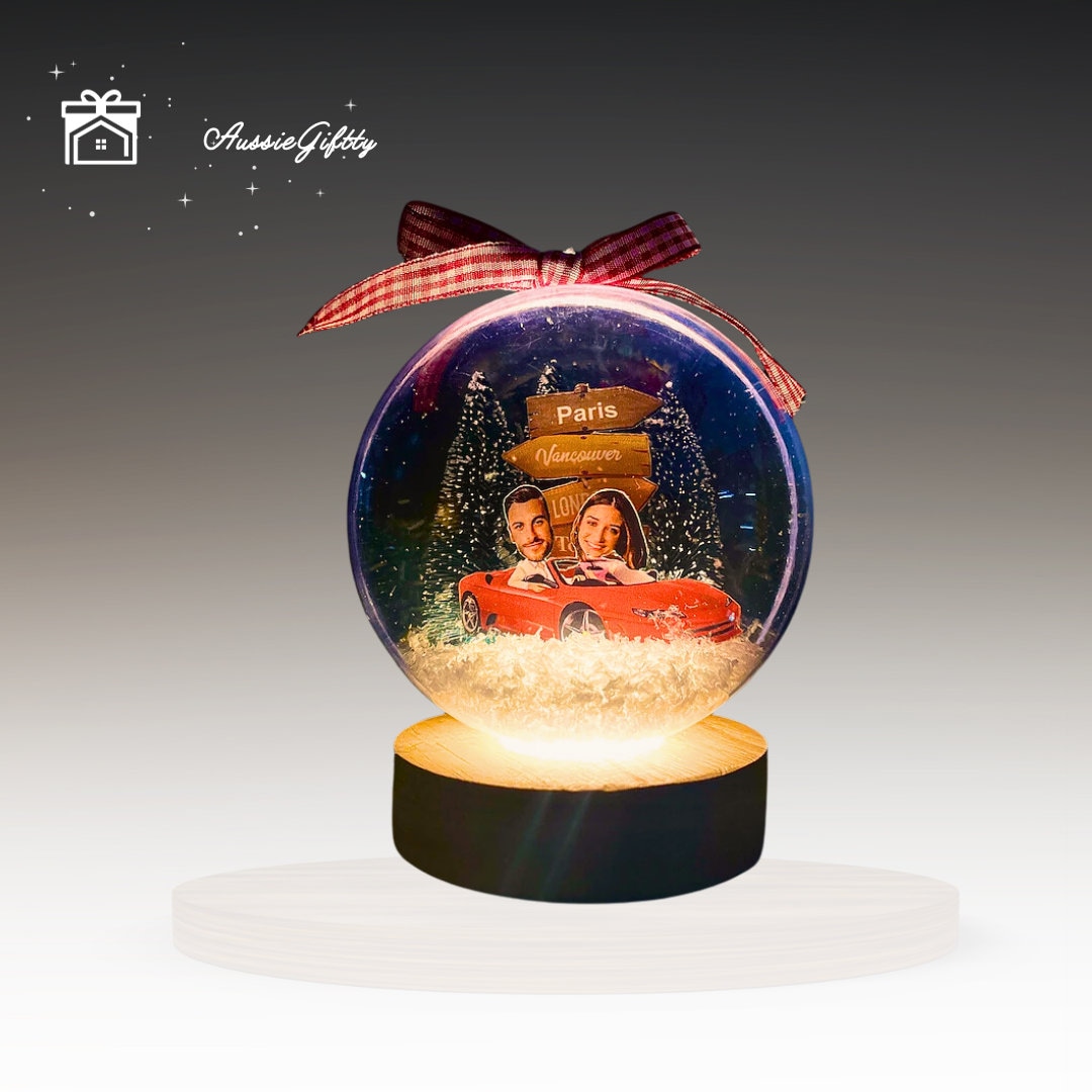 3D Acrylic Night Light, Valentine Snow Globe, Couples Gift, Valentine ...