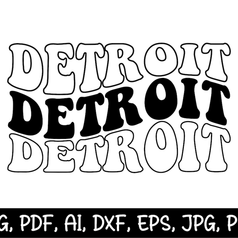 Detroit Skyline Svg - Etsy