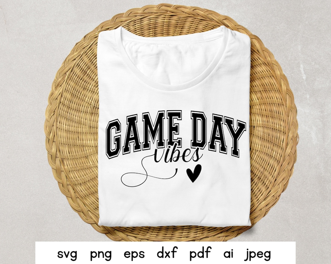 Game Day Vibes Svg, Varsity Svg, Football Svg, Game Day T-shirt ...