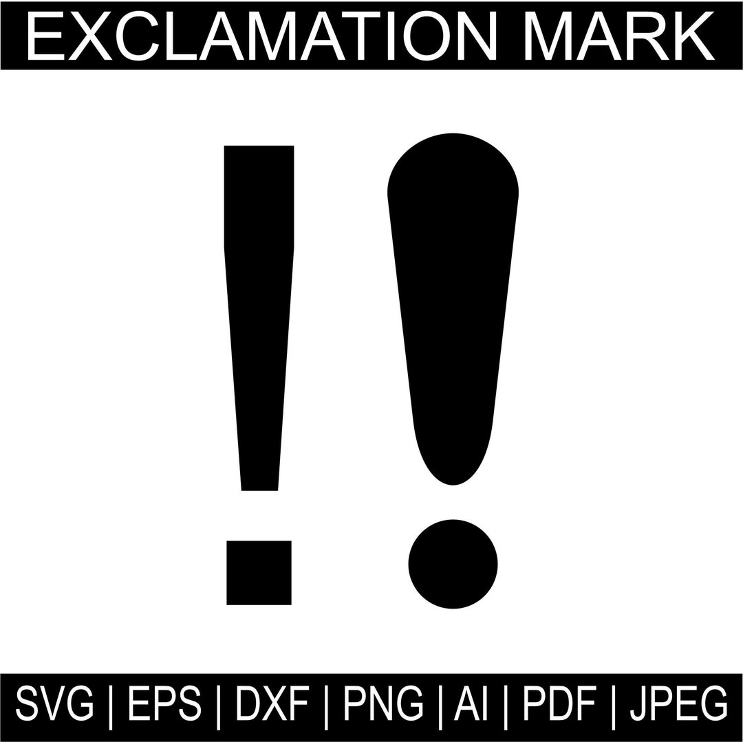 Exclamation Mark Svg, Exclamation Point Svg, Symbol Svg, Exclamation ...
