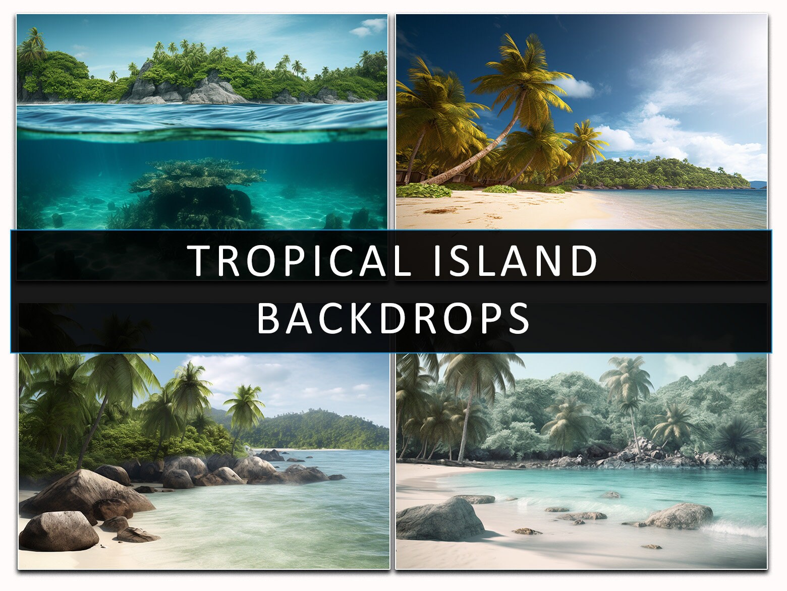 24 Tropical Island Backdrops - Etsy