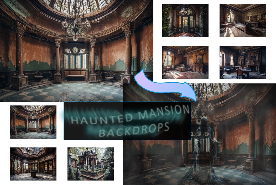 20 Haunted Mansion Backdrops - Etsy