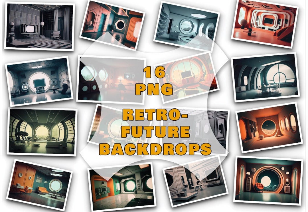 16 Retro-futuristic Backdrops - Etsy