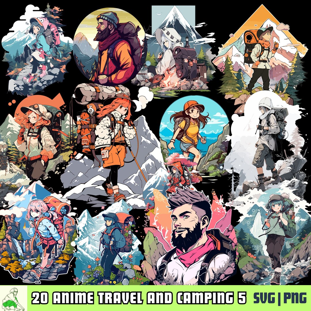 20 Traveling and Camping Design Bundle 5 | Happy Camper Svg | Camp Png | Retro Summer Camping ...