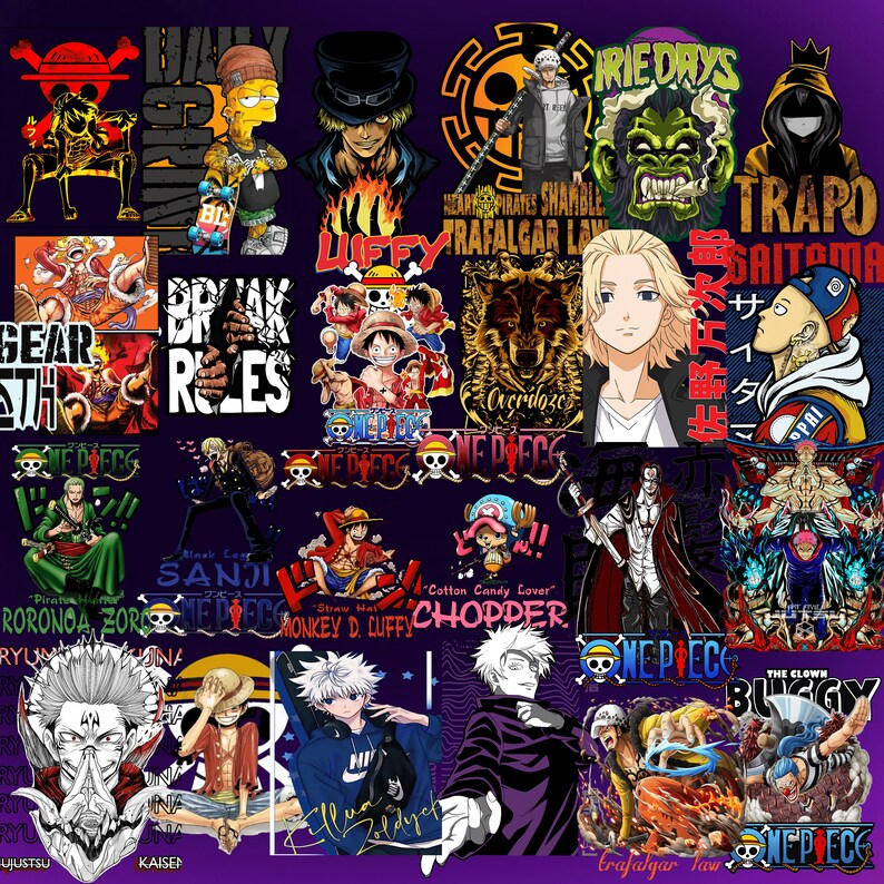 25 Anime Bundle 21 Manga Png Anime Dtf Transfer Anime - Etsy